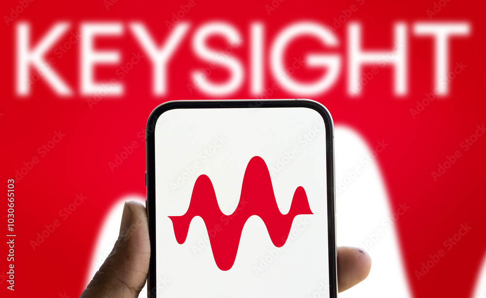 Dhaka, bangladesh- 15 Oct 2024: Keysight logo is displayed on ...