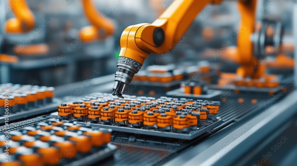 AI-driven quality control system inspecting products on an assembly ...