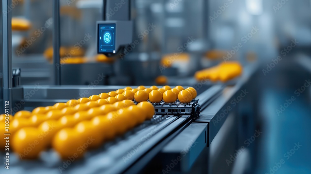 AI-driven quality control system inspecting products on an assembly ...