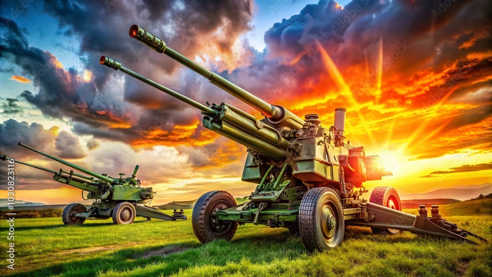 Advanced Modern Anti-Aircraft Gun System for Defense Operations in ...