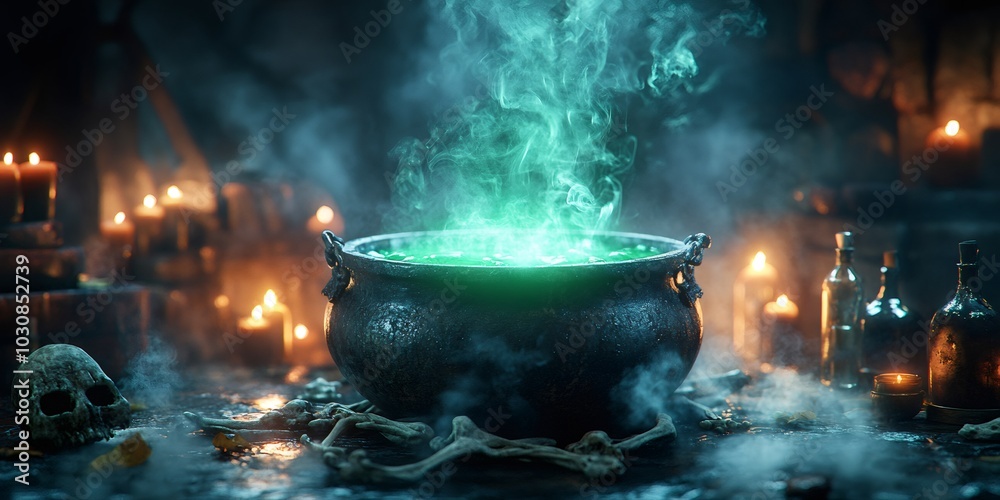 witchy halloween still life, highly-detailed, top-rated product photo ...