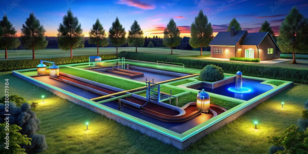 Comprehensive Septic System Diagram Featuring Leach Field Design for ...