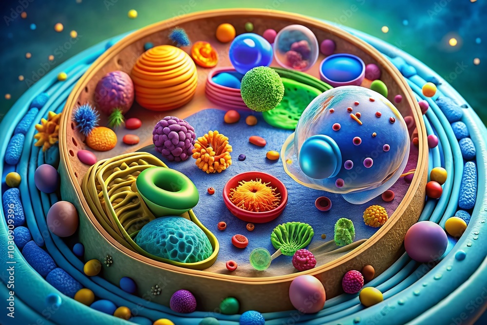 Detailed Diagram of an Animal Cell Structure with Labeled Organelles ...