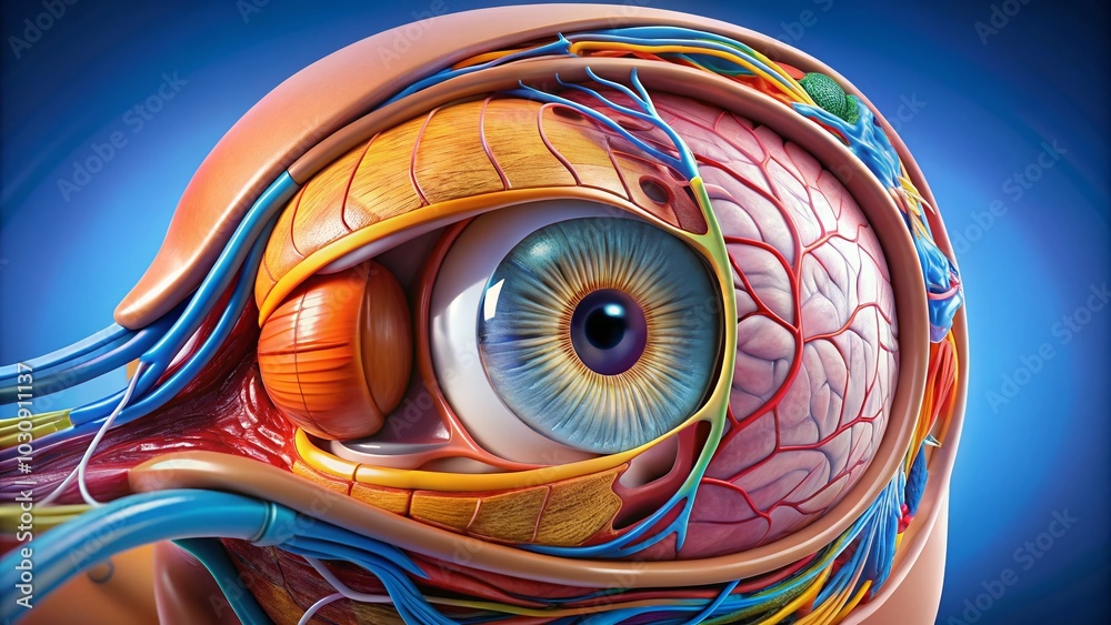 Detailed Diagram of Eye Structure Illustrating Anatomy, Function, and ...