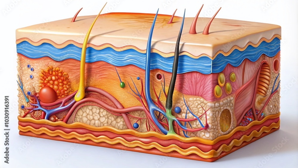 Detailed Diagram of the Integumentary System: Understanding Skin, Hair ...