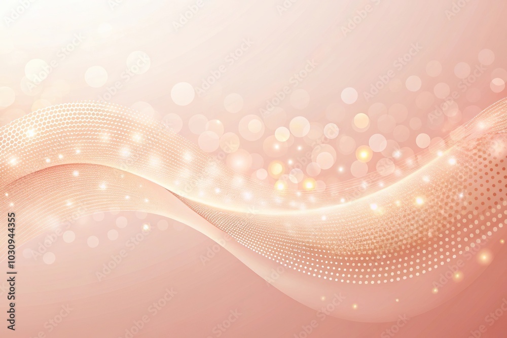 soft romantic visual composition of gentle peach and blush pink dot ...