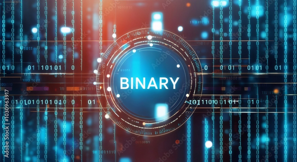 Binary Code Abstract: A futuristic, abstract digital backdrop of binary ...