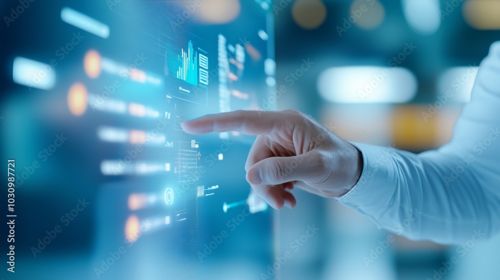 Futuristic tax audit, holographic data visualization, advanced AI ...