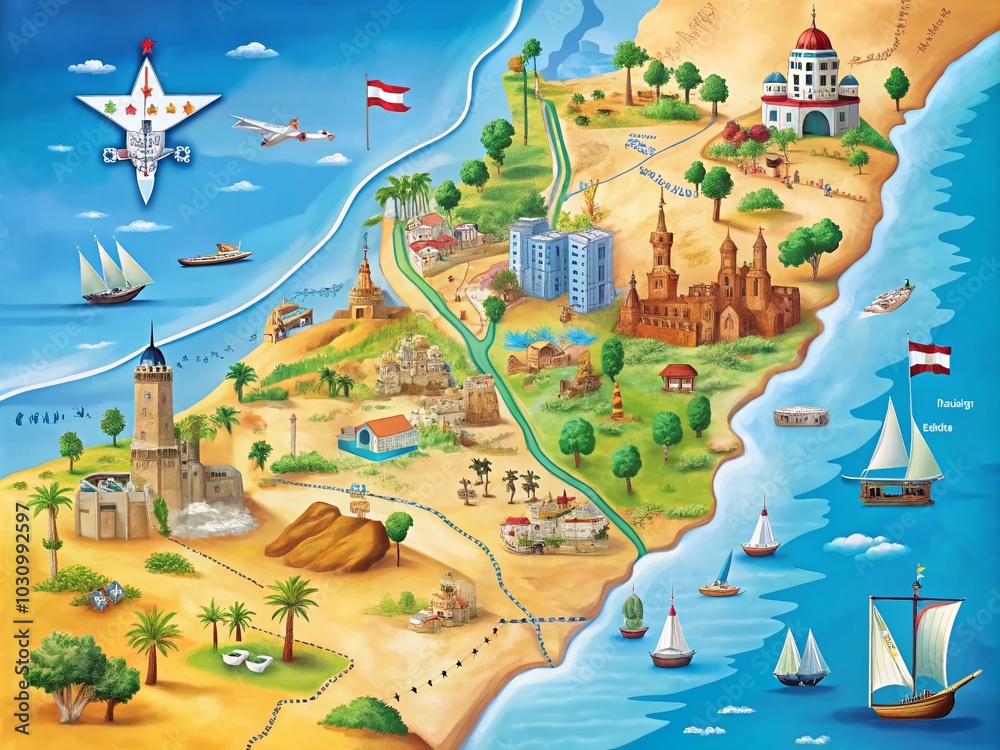 Explore the Modern Day Israel Map Featuring Regions, Cities, and ...