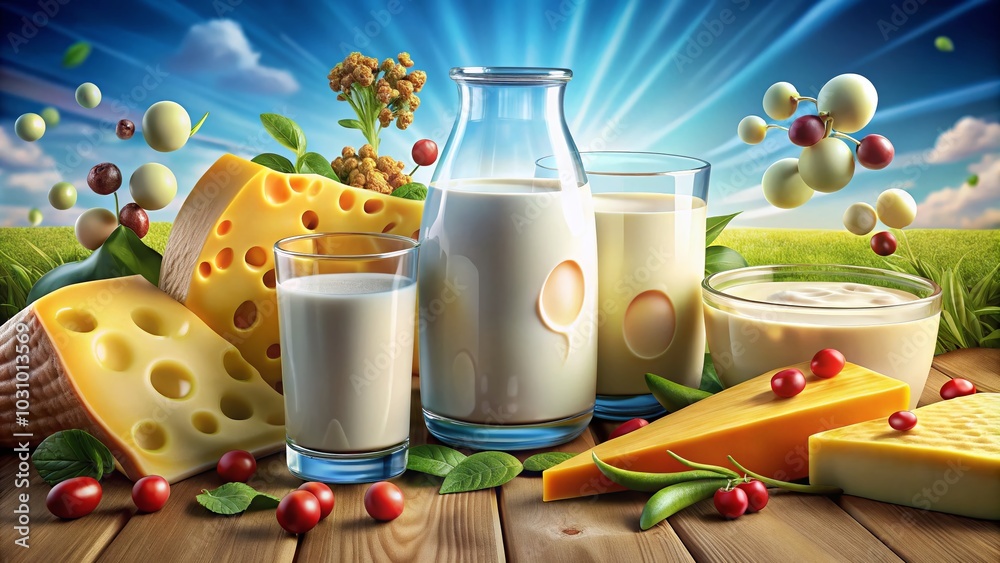 Lactase and Lactose Illustration: Understanding Enzyme Function in ...