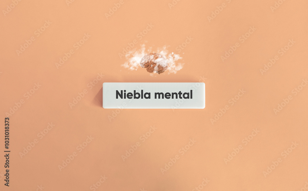 Brain Fog, Mental Health, Human Brain Hidden by Soft Clouds. Text on ...