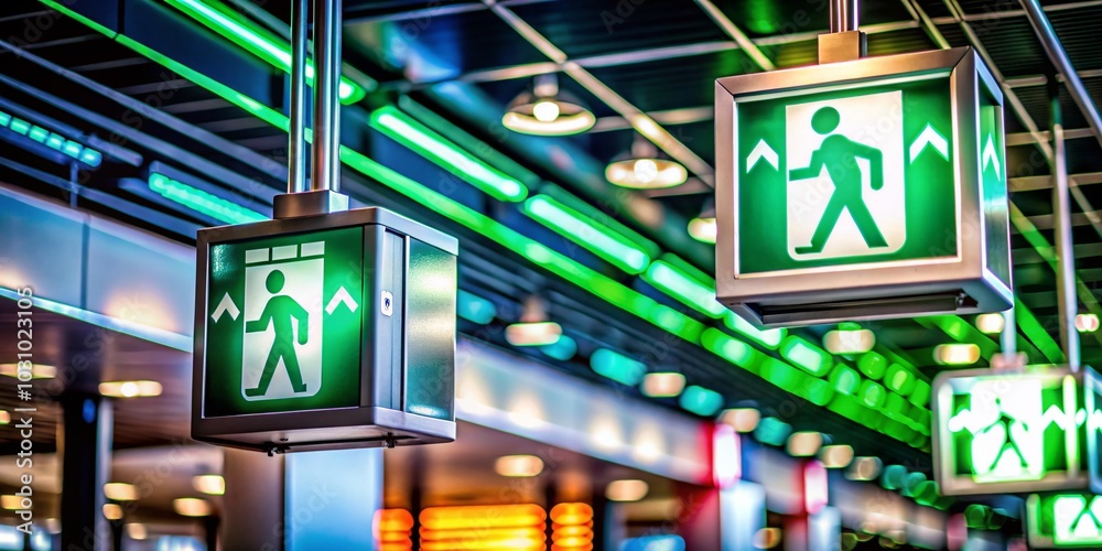 Modern Exit Signs for Safety and Navigation in Contemporary Buildings ...