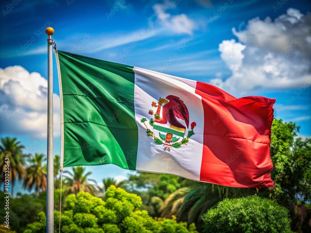 ภาพประกอบสต็อก Significance of the Colors in the Flag of Mexico ...