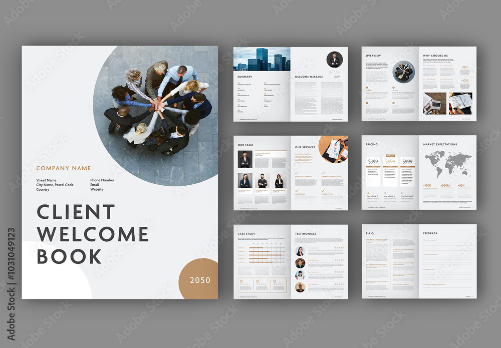 Client Welcome Book Layout Stock Template | Adobe Stock