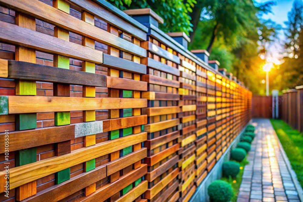 Stylish Modern Brick and Wood Fence Design for Contemporary Outdoor ...
