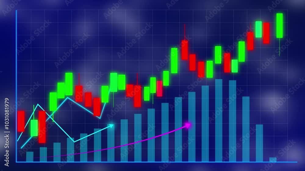 High-tech style chart. Good Economy Forecast Graph Chart Animation ...