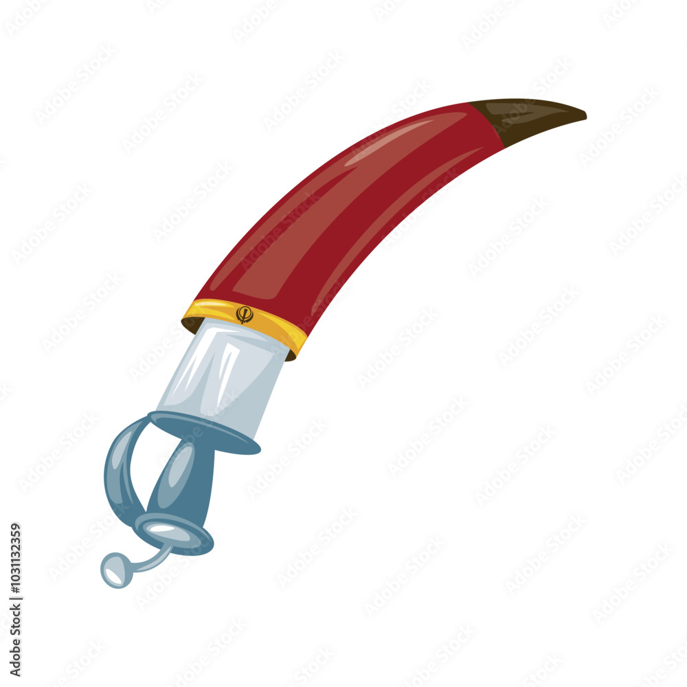 kirpan in sheath singh jayanti traditional relic Stock Vector | Adobe Stock
