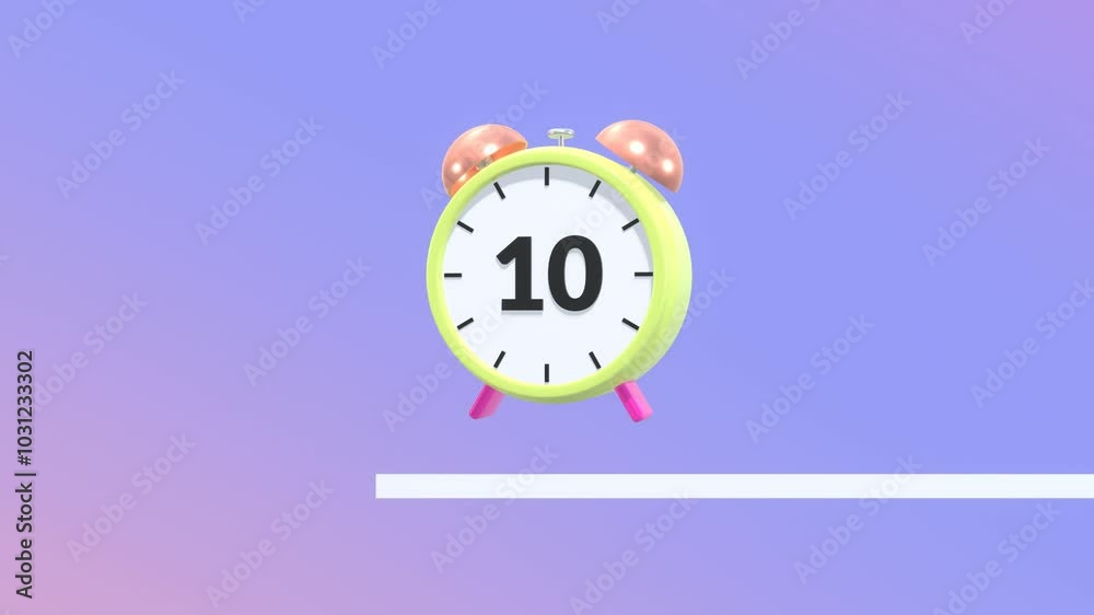 15 Seconds Countdown With Gradient Background. Animated Clock With ...