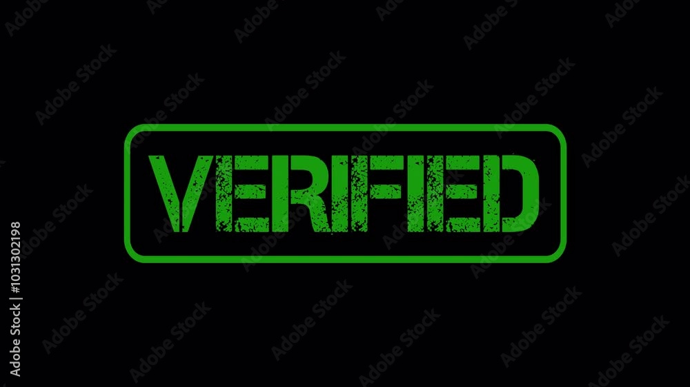 Verified green stamp animation, verified stamp animation can be used ...