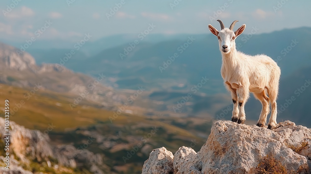 Pygmy goats climbing precariously on steep mountain cliffs, Pygmy Goat ...