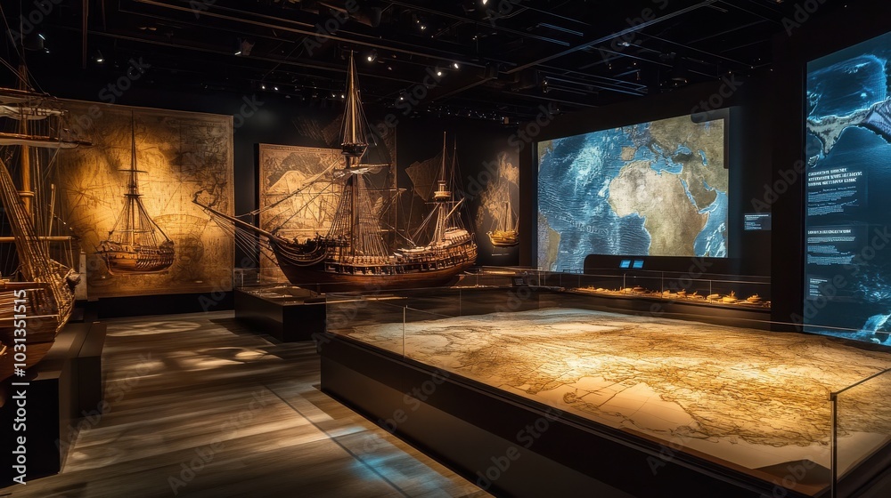 Explore Columbus' voyages at a modern museum exhibit featuring ancient ...