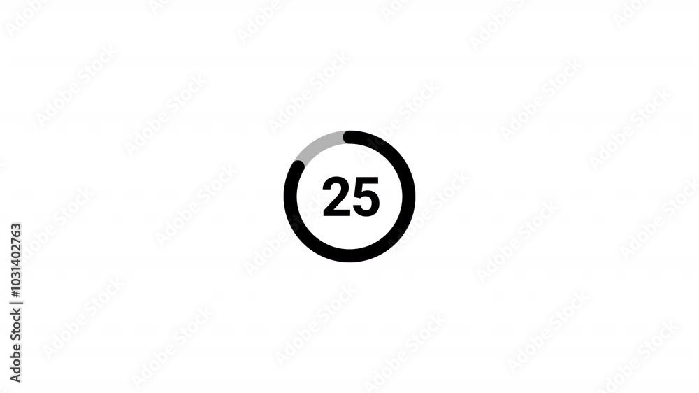 Circle countdown timer thirty seconds animation from 30 to 0 seconds on ... Circle countdown timer thirty seconds animation from 30 to 0 seconds on ...