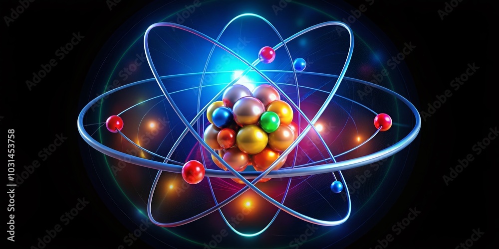 High Dynamic Range Atom Model Isolated on Transparent Background for ...