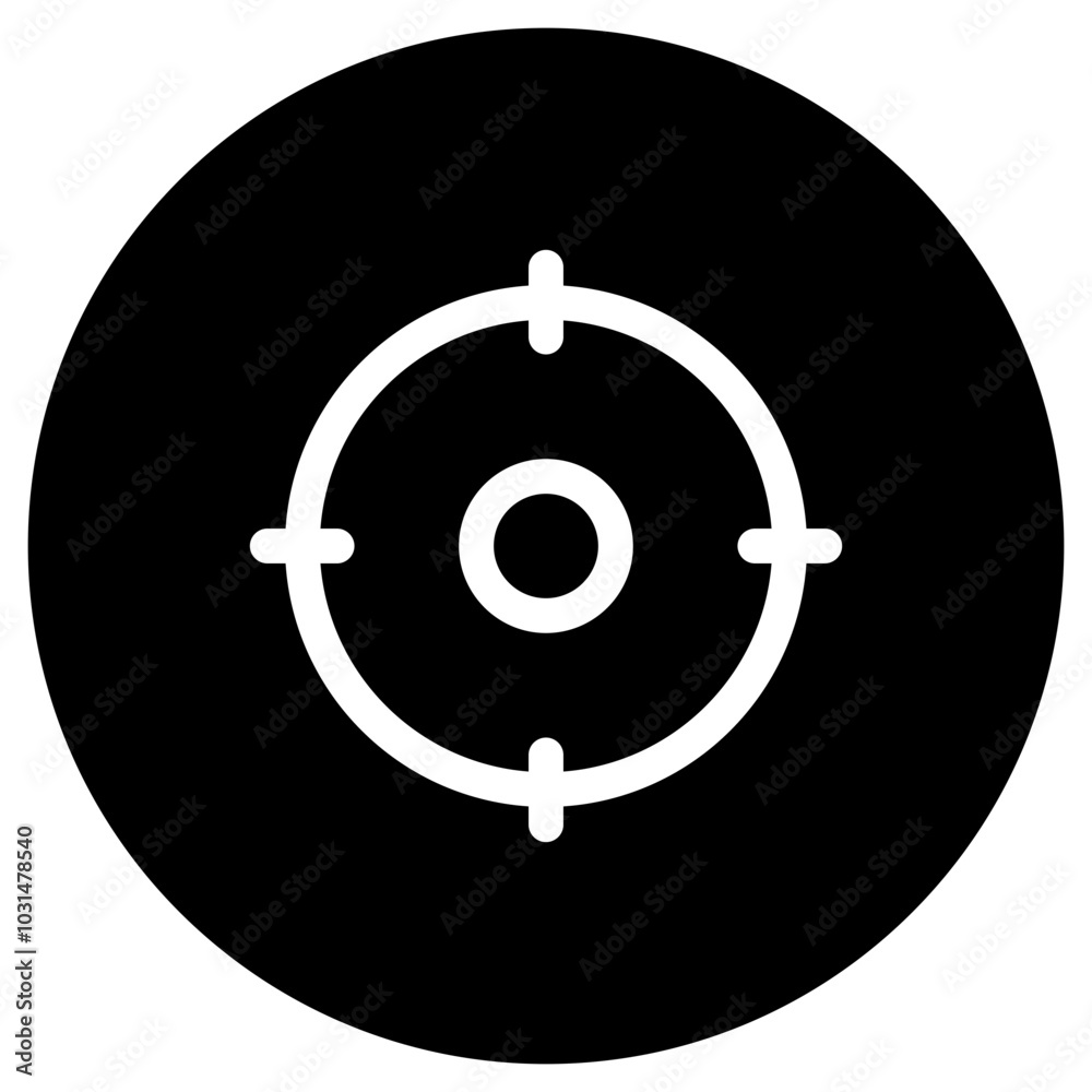 Editable destination, target, focus vector icon. Map, location ...