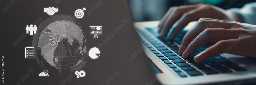 Business person master global marketing and finance with insights ...