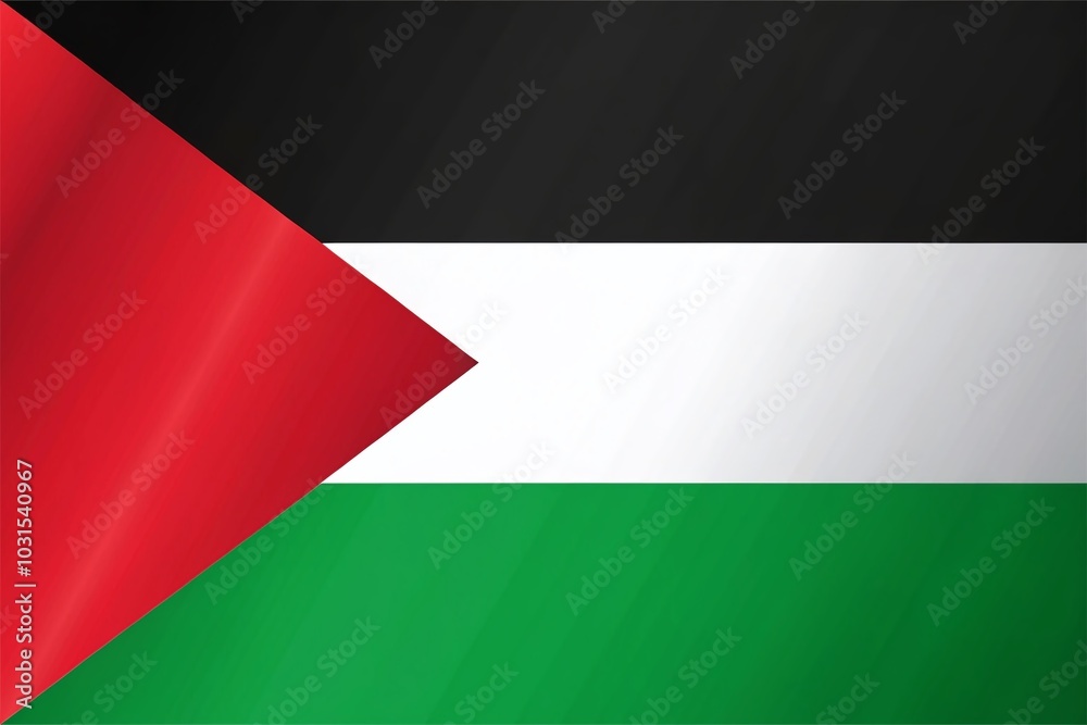 Palestine Official Flag Vector with Accurate Colors and Proportions for ...