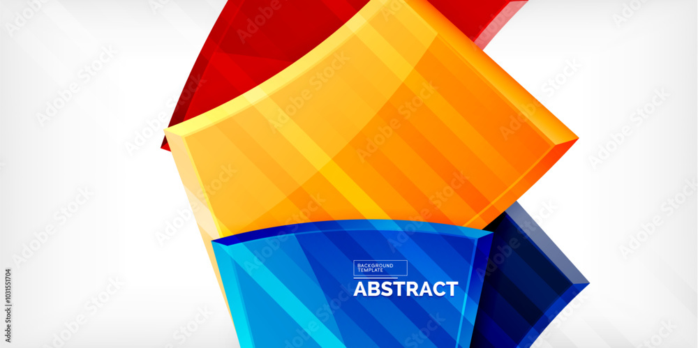 Round 3d shapes, plates background. Creative composition design ...