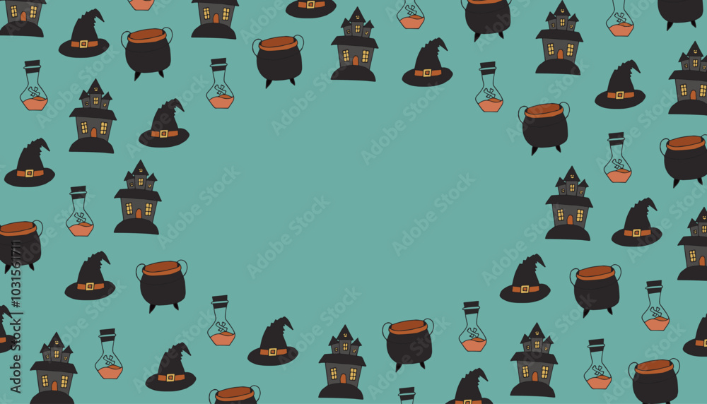 frame. The frame is made of a witch's hat. The witch's hat. a frame for ...