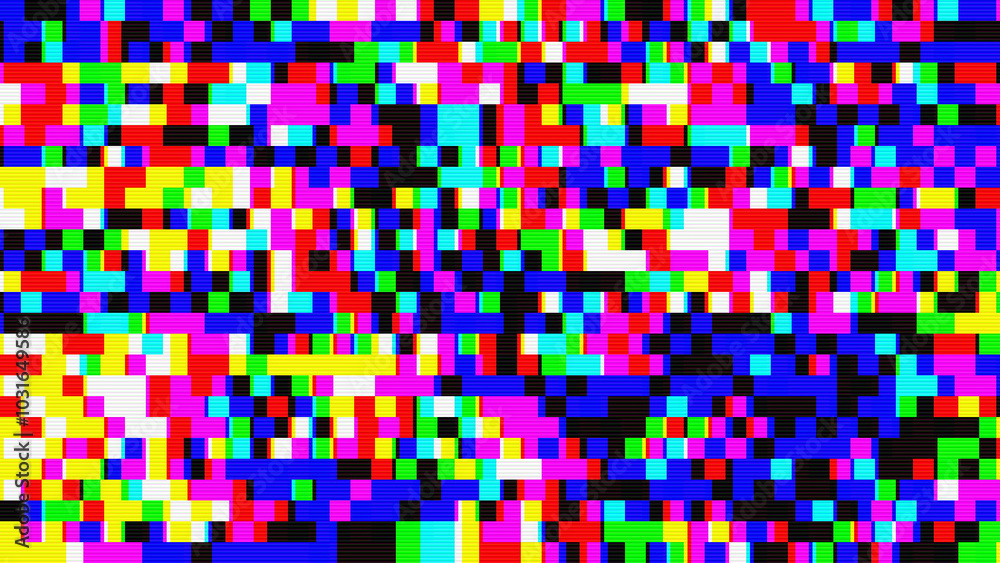 Abstract pixel retro 8bit rgb video game glitch noise texture, square ...