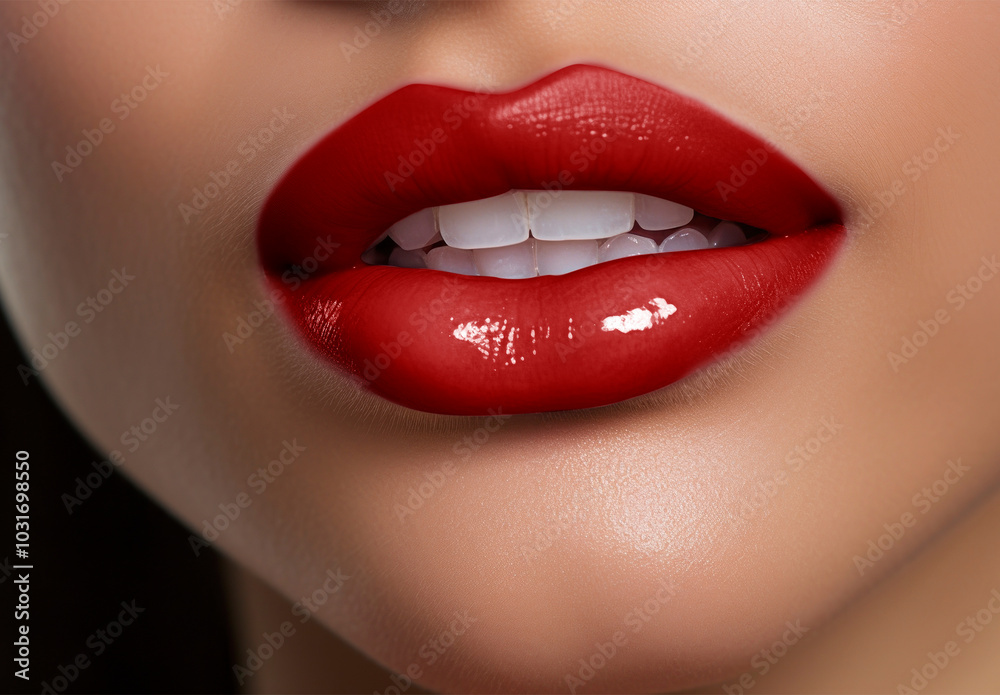 Product Lips Mockup With Generative AI Stock Template | Adobe Stock