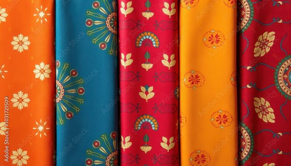 Traditional Indian Textile Patterns Beautifully Arranged as a ...