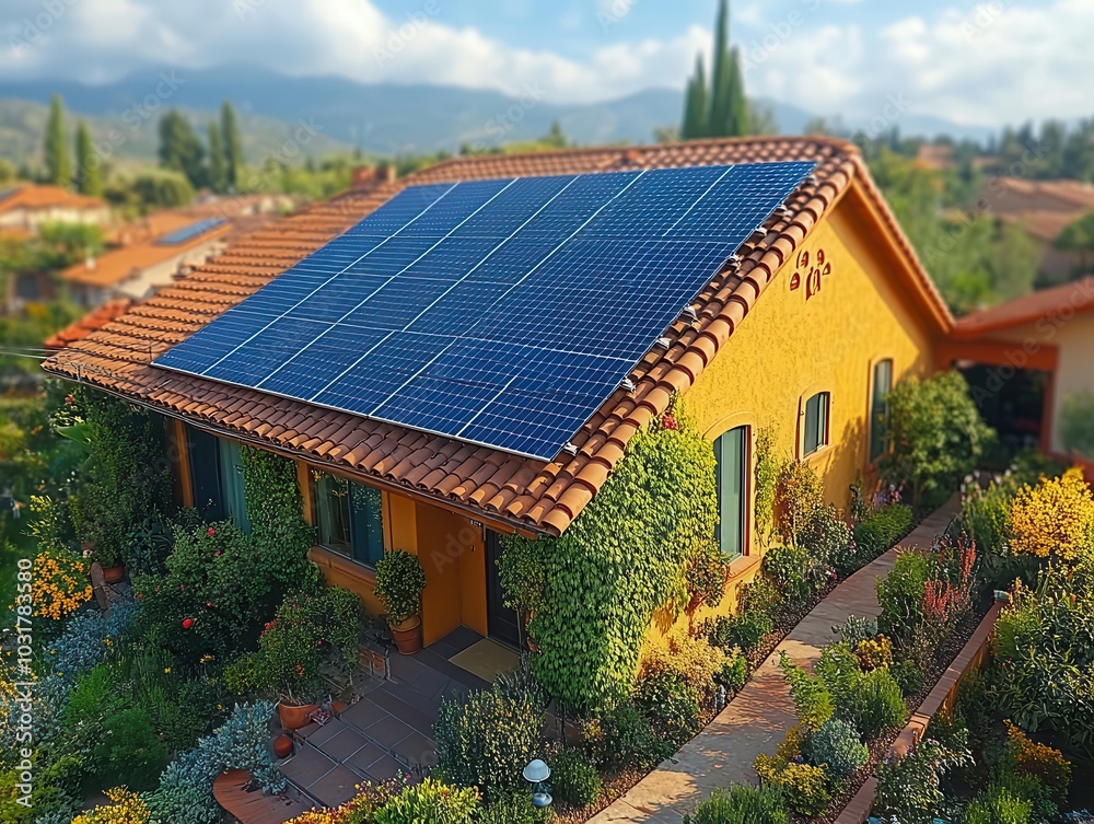 aerial view of residential area featuring homes equipped with ...