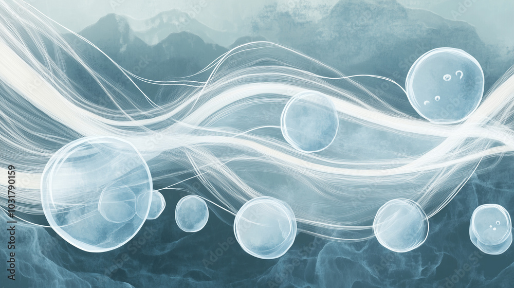 Digital Illustration of Osmosis Demonstrating Water Molecules Moving ...
