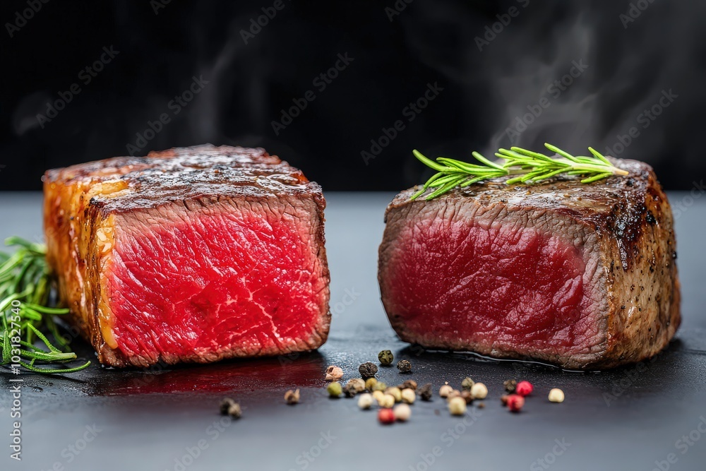 Visual representation of traditional versus 3D printed steak ...