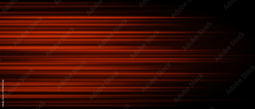 Abstract red laser beam. Lighting effect. Directional spotlight. Light ...