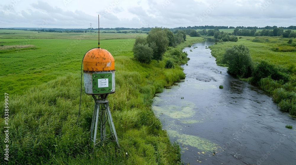 Innovative IoT based flood sensors installed along a riverbank to ...