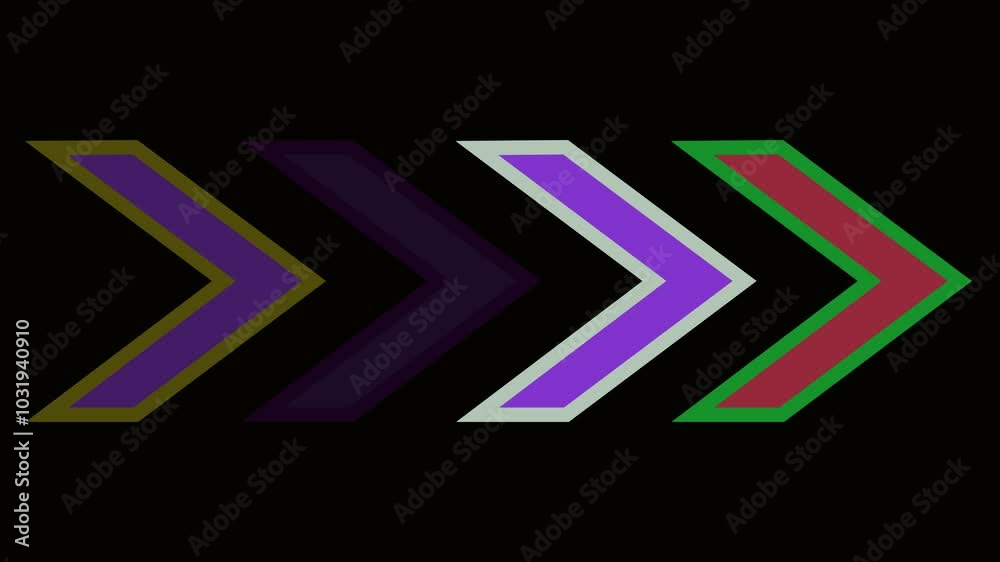 Right- arrow icon directional loop animation. Animated arrows for the ...