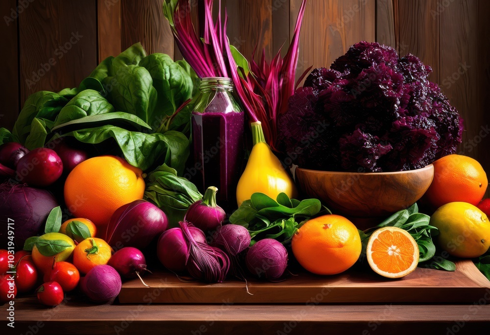 colorful ingredients fresh visual guide vibrant fruits vegetables eye ...