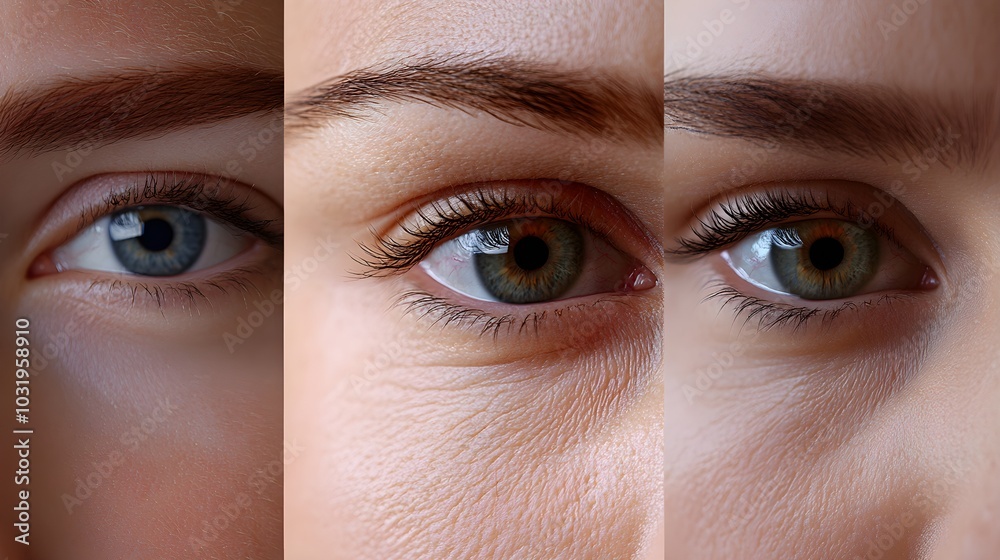 Visual timeline of Botox effects on the forehead and eye area, showing ...