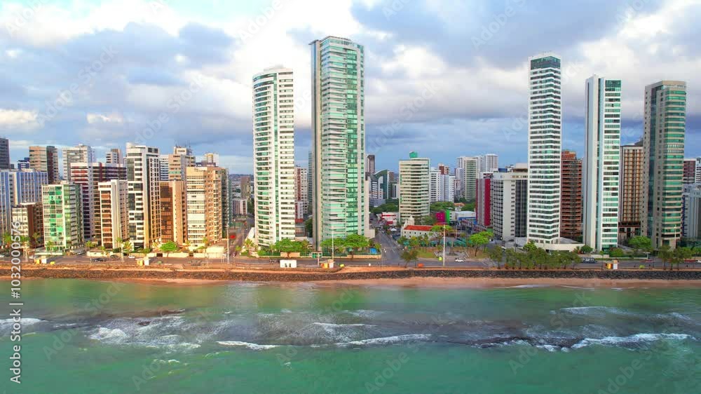 Praia de Boa viagem na Cidade do Recife no estado de Pernambuco no ...