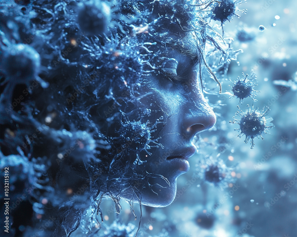 Under the microscope, a macrophage is visible, a key cell of the immune ...