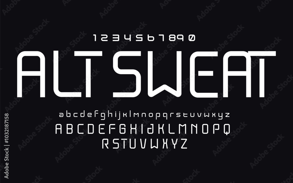 Photo & Art Print abstract digital alphabet font Modern typography ...