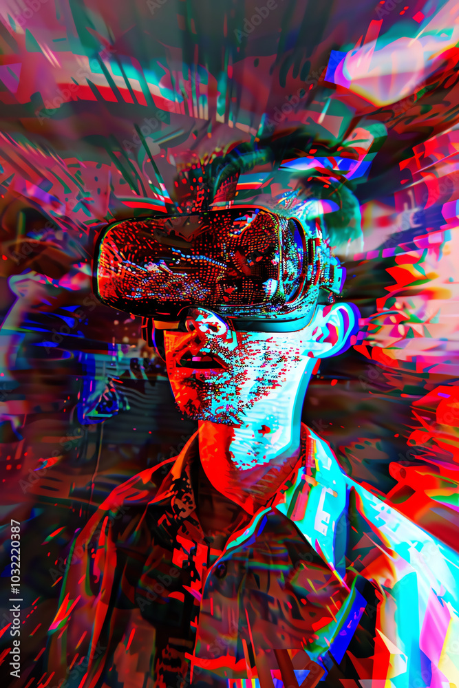 Capture a dynamic scene of Virtual Reality merging with Freuds Id, Ego, and Superego with a ...