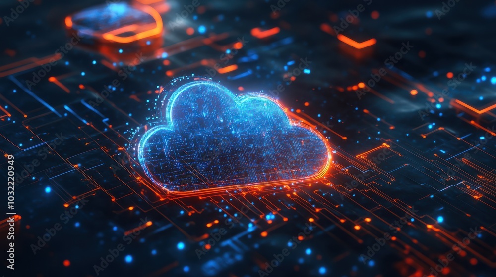 cloud security shield icons on digital background, data protection ...