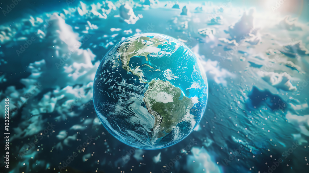 Capture the world news through a birds-eye view in a vibrant ...