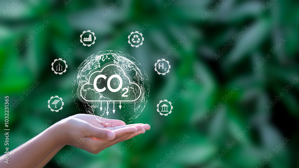 The carbon neutral concept reduces CO2 emissions, reducing global ...